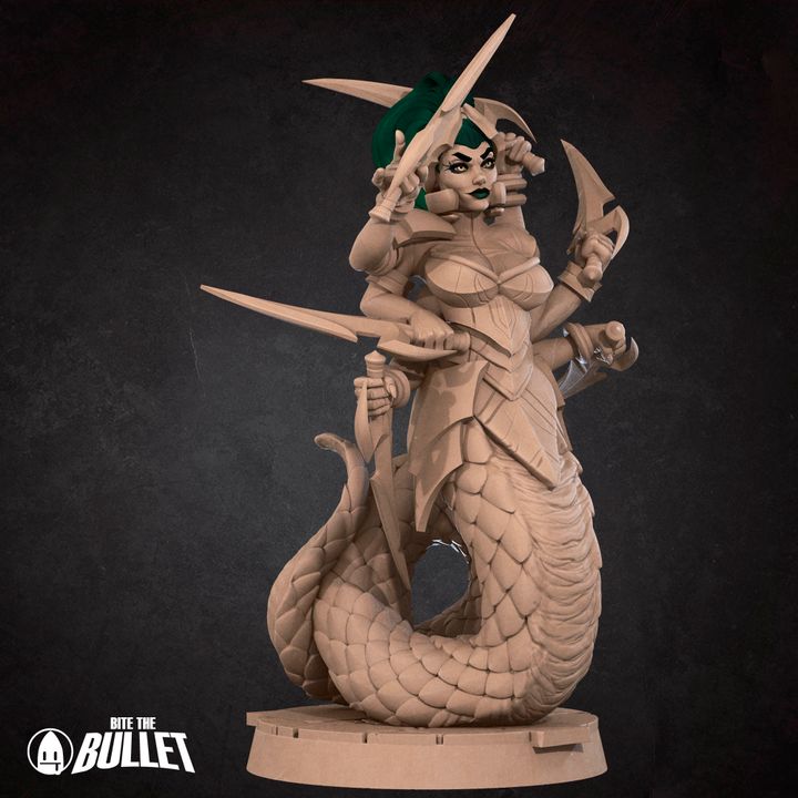 3D Printable Meredith, the Dancing Marilith (2 Versions) [NSFW] by Bite the Bullet
